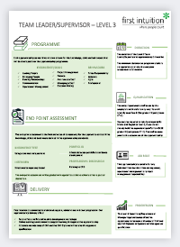 Level 3 Team Leader | Structured and supported programmes at FI