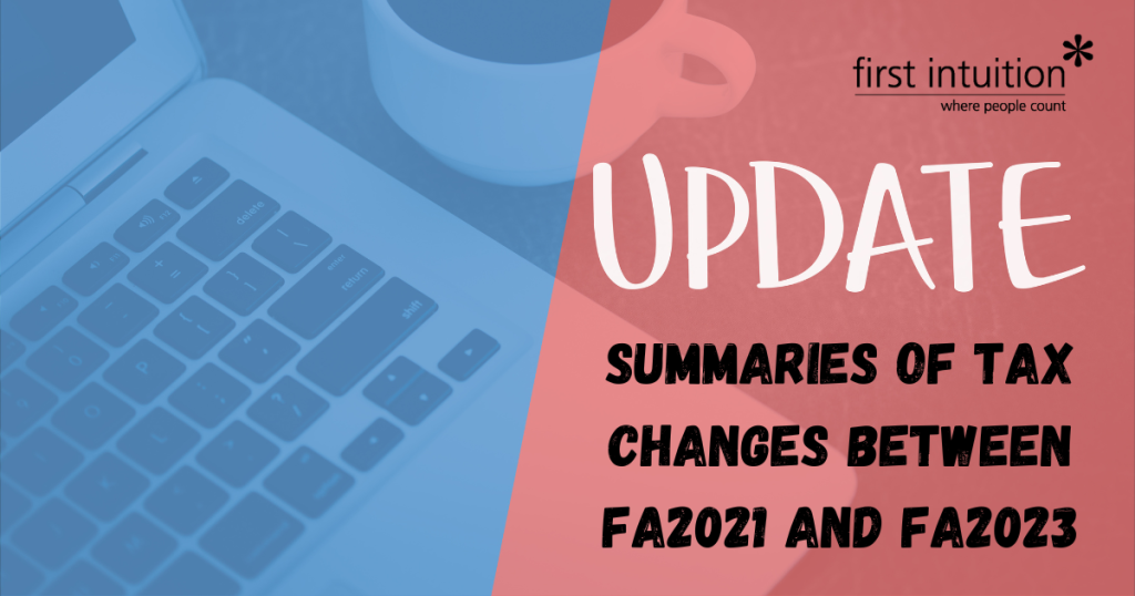 AAT - Summaries of tax changes - First Intuition